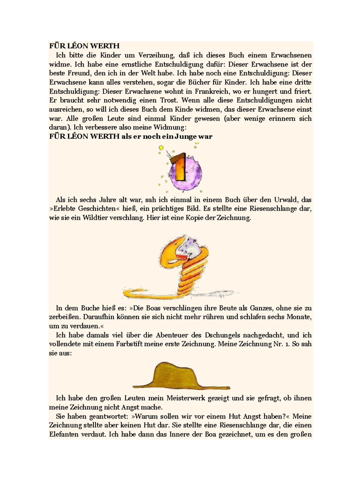 Der Kleine Prinz - Kapitelübersicht und Analyse - ccc - Studocu