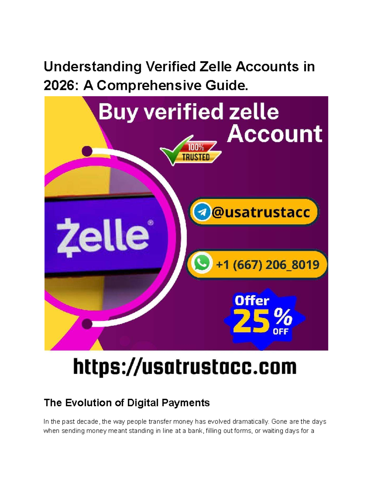 Understanding Verified Zelle Accounts in 2026: A Detailed Overview ...