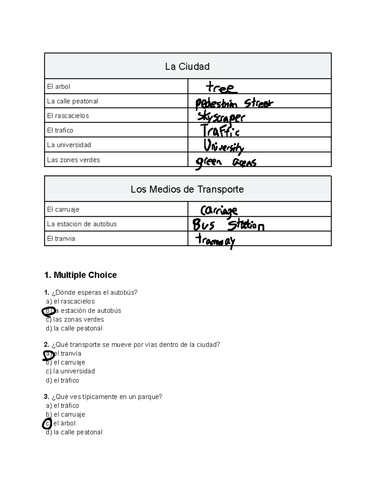 Vocab Study Guide - Edited - 3.a for Spanish Class - Studocu