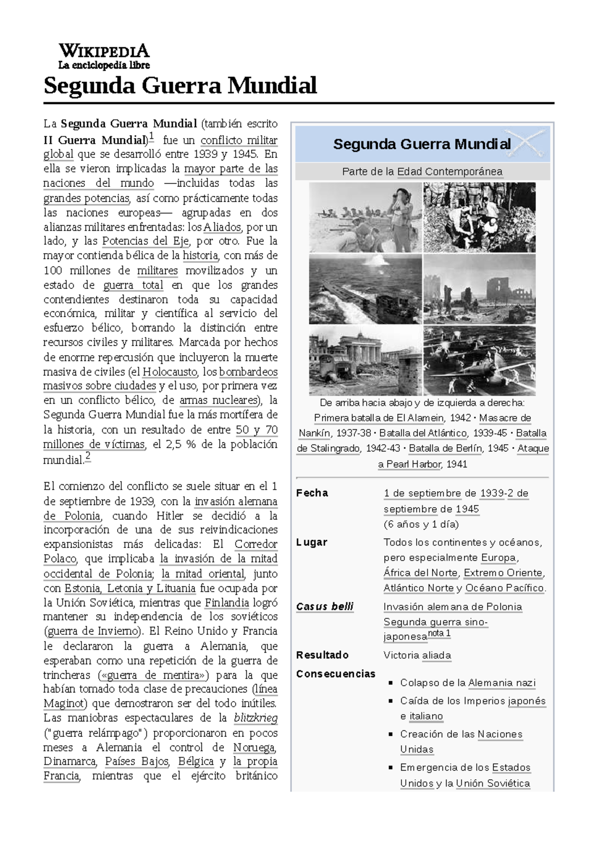 Segunda Guerra Mundial: Análisis y Consecuencias (Historia 101) - Studocu