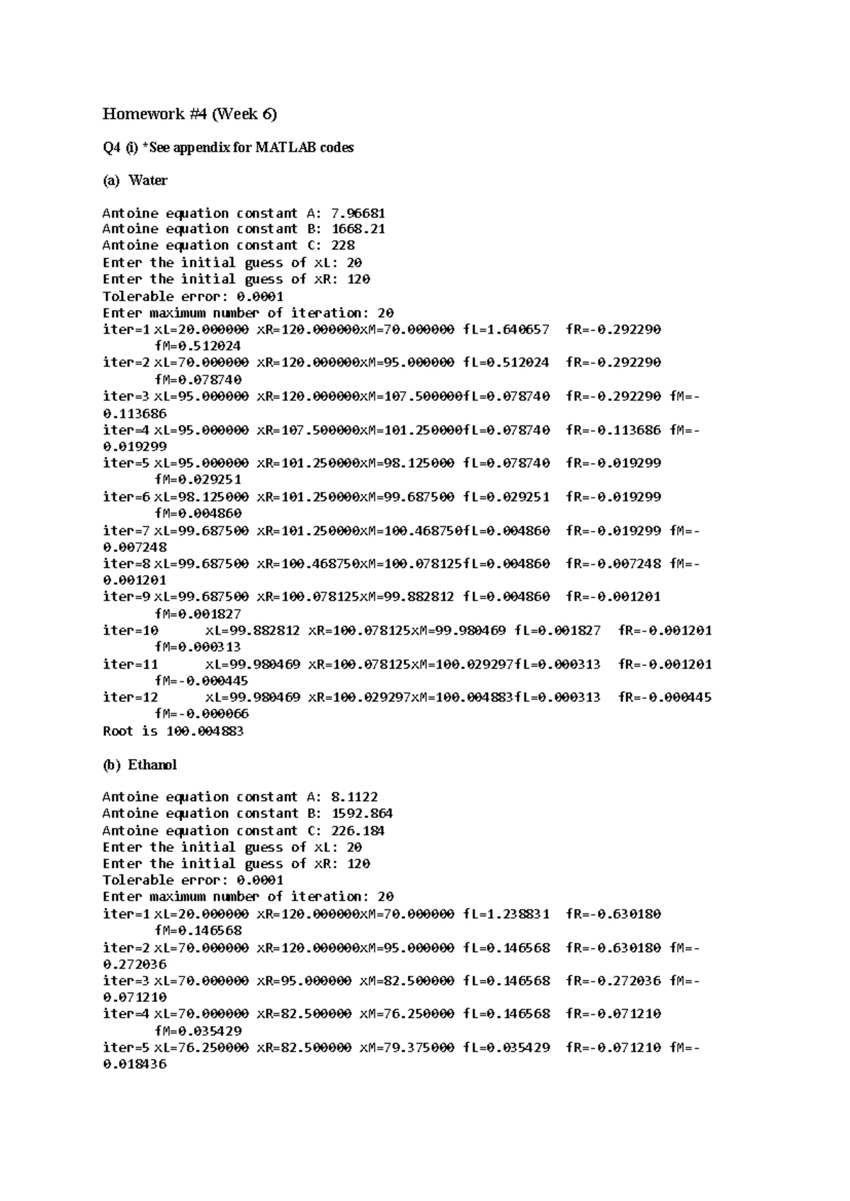 Antoine Equation Tables for Chemical Engineering (Appendix A) - Studocu