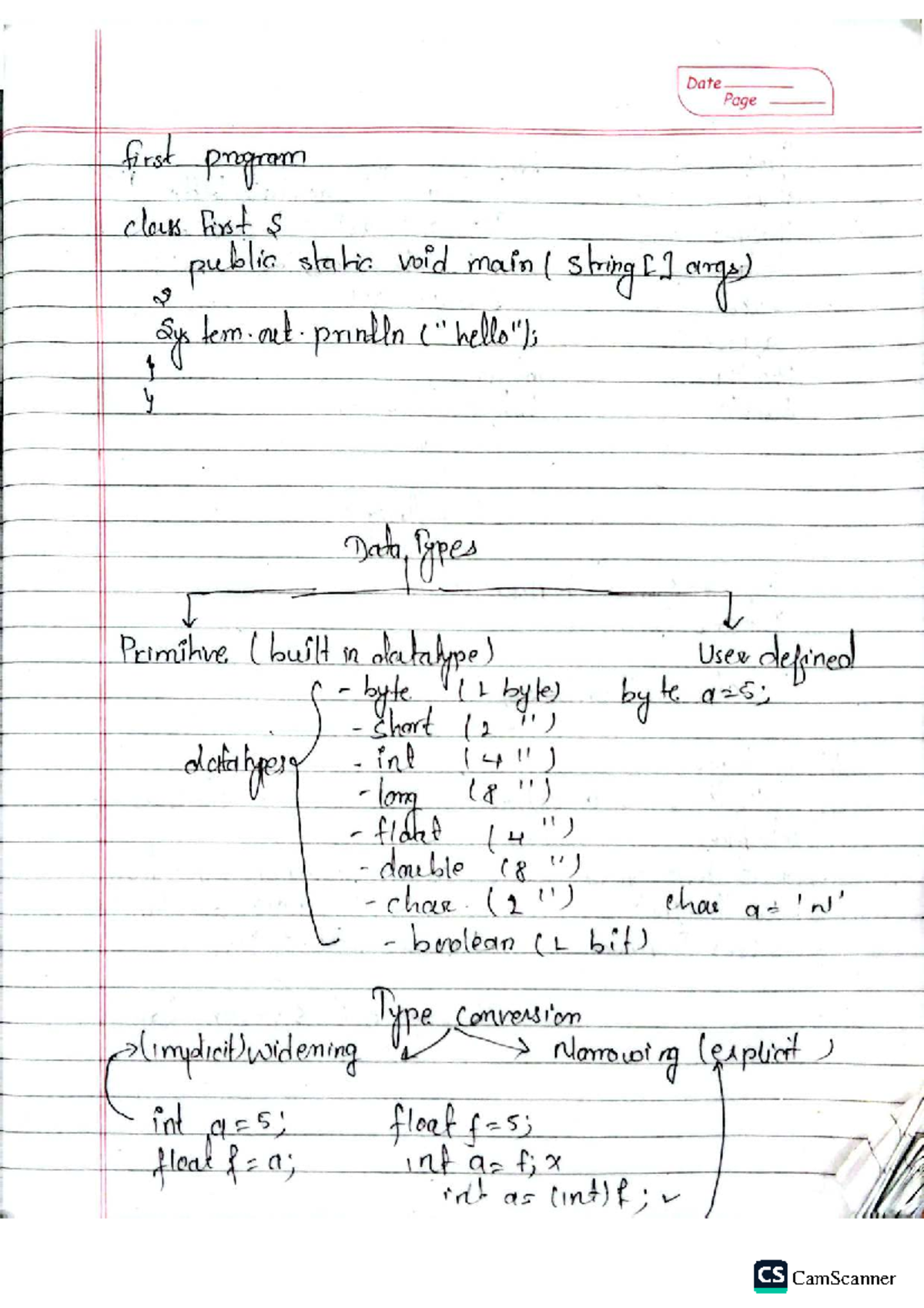Java Full Notes: Comprehensive Study Guide for CS101 - Studocu