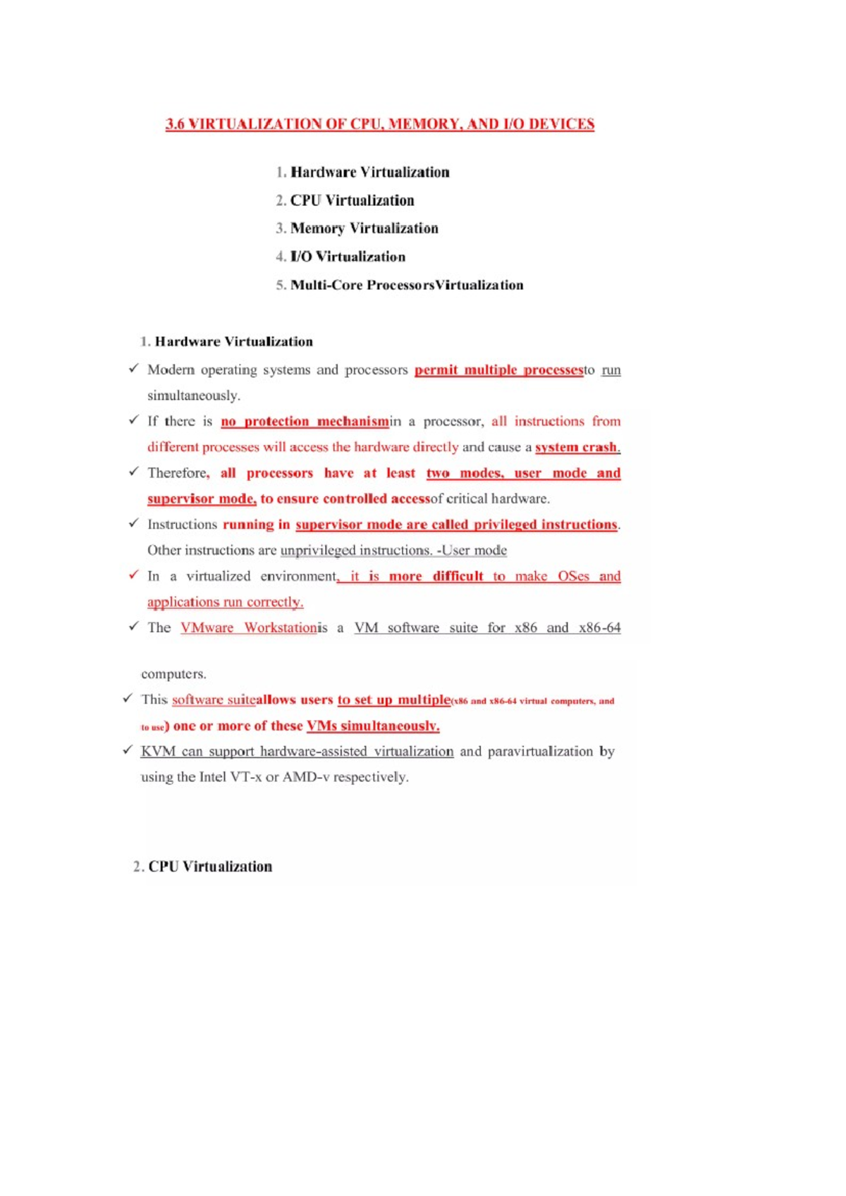 Challenges and Solutions in CPU, Memory, I/O Virtualization for Cloud - Studocu