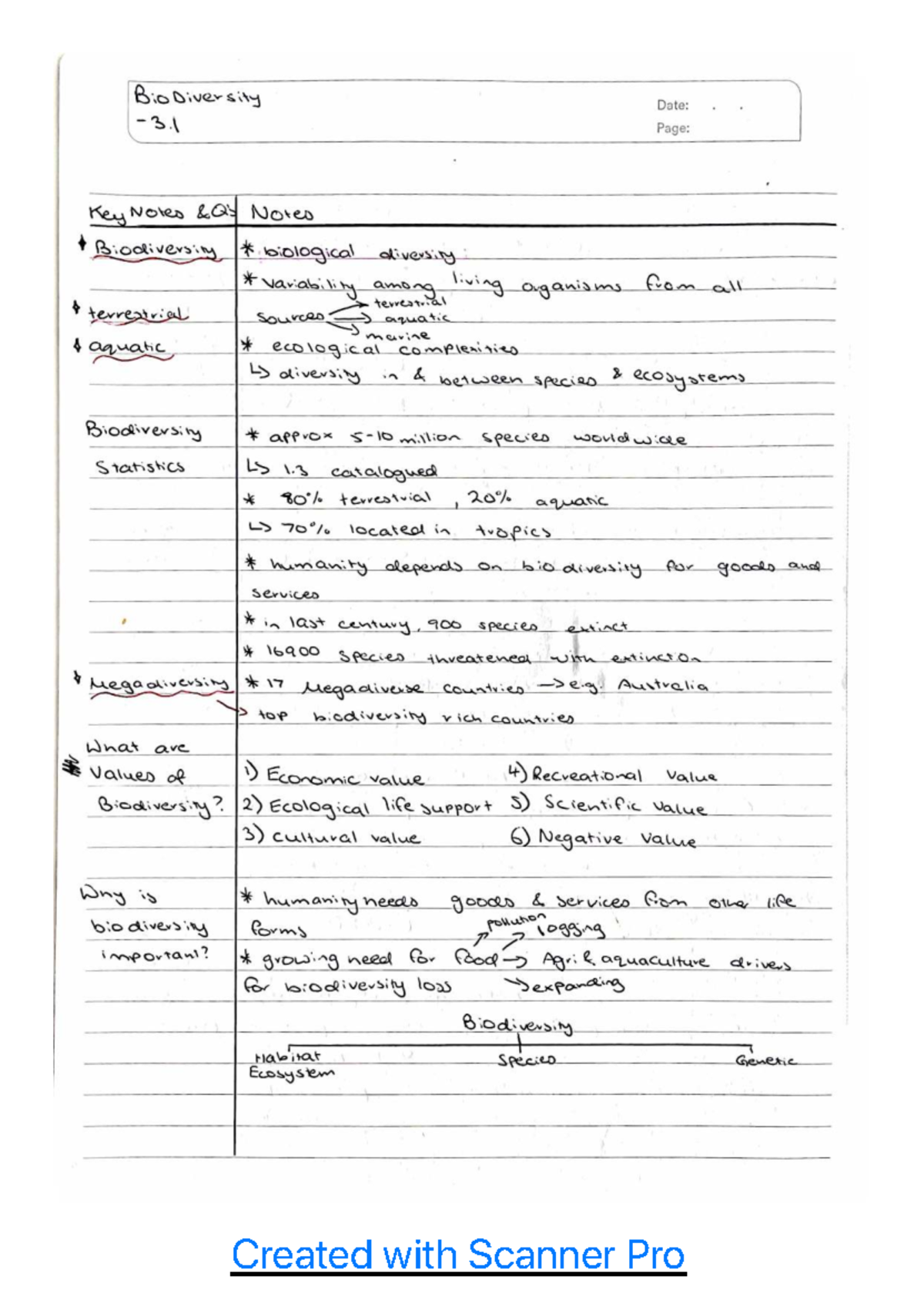 Biology Unit 3 Notes: Biodiversity and Ecosystem Dynamics - Studocu
