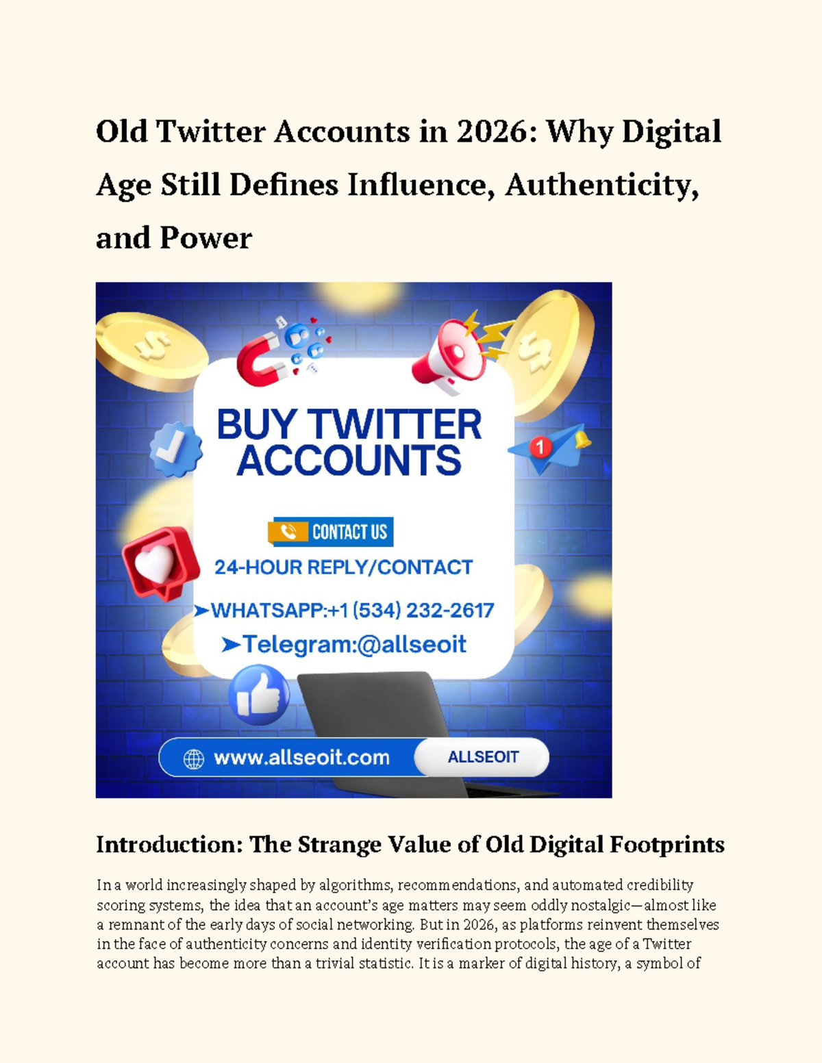 Old Twitter Accounts in 2026: The Value of Digital Longevity - Studocu