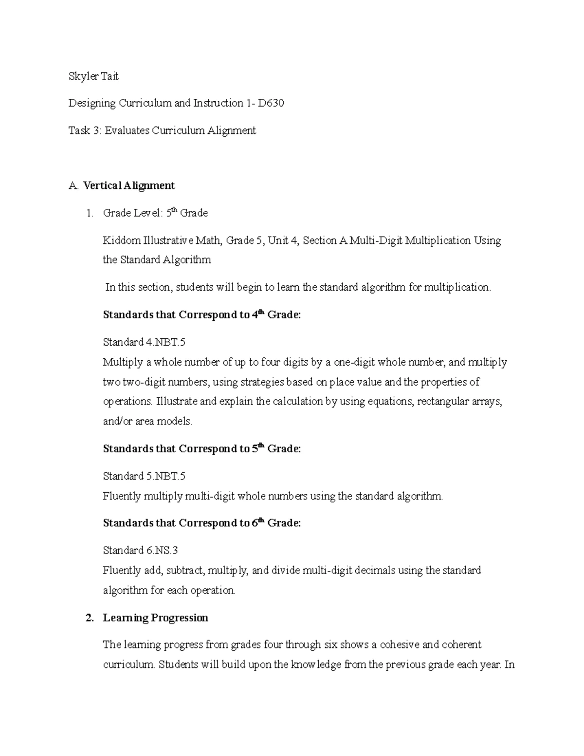 Task 2 D631 - Gradual Release Model for 5th Grade Positive Self-Talk ...