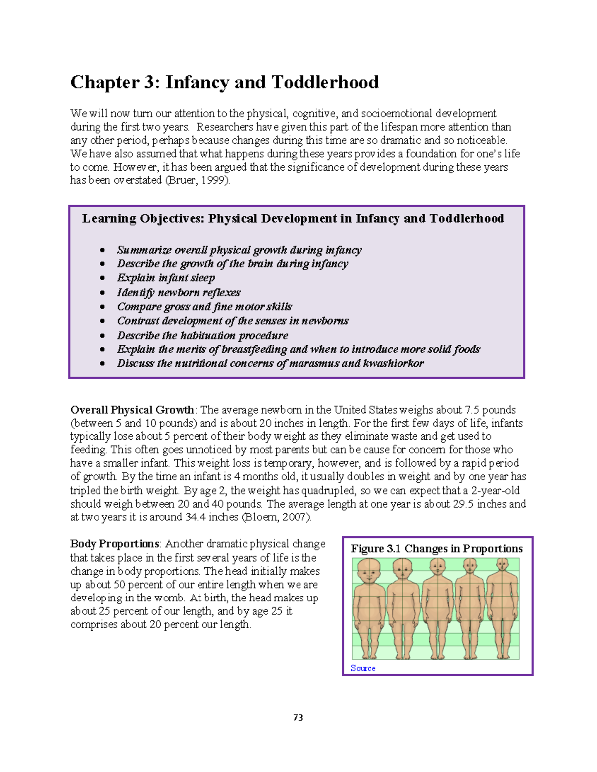 Chapetr 3 - lifespan book - Chapter 3: Infancy and Toddlerhood We will ...