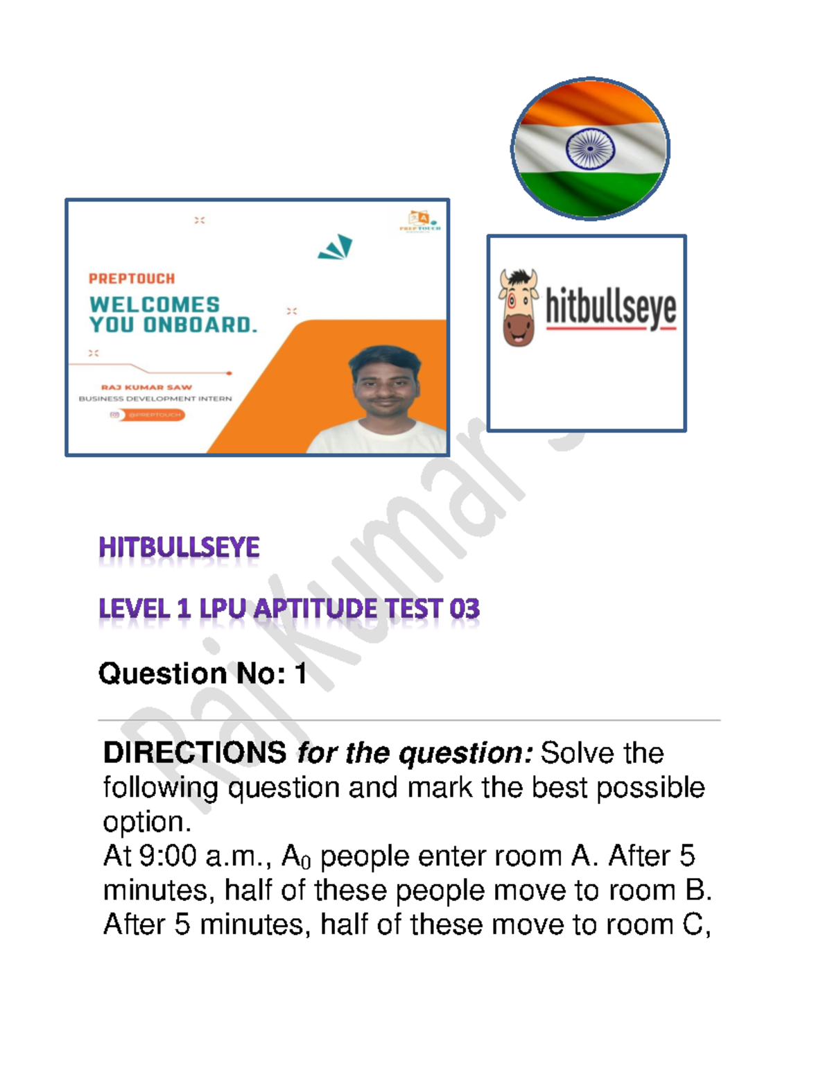 L1: Hitbullseye LPU Aptitude Test 03 - Practice Questions & Solutions ...