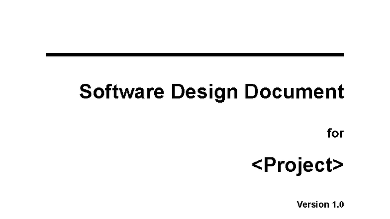 Software Design Document (SDD) v1.0: Structure & Overview - Studocu