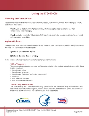 History of Coding: Understanding ICD-10-CM for Health Management - Studocu