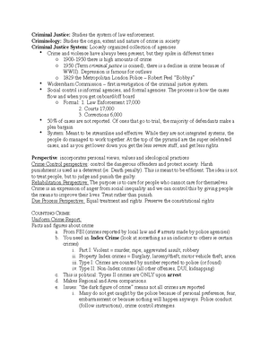 CJ chapter 9 - Multiple choice answers received 100 percent ...