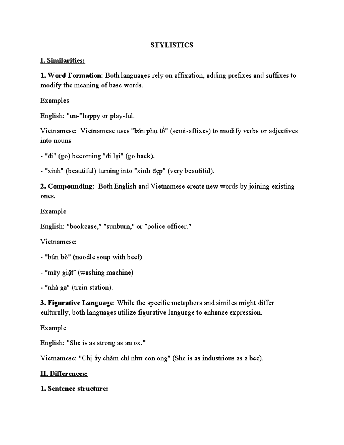 Stylistics - contrastive analysis on stylistic - STYLISTICS I ...