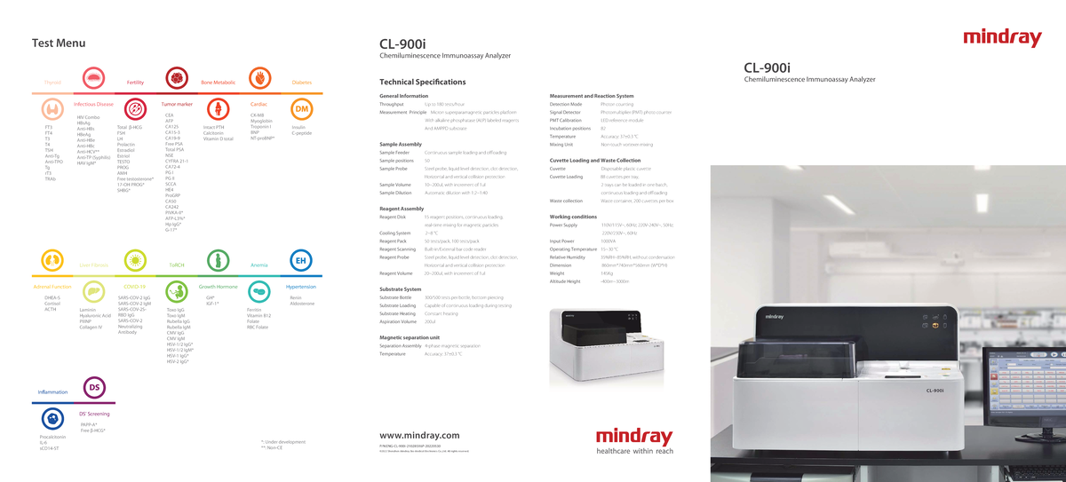 Cl 900i Chemiluminescence Immunoassay Analyzer Product Brochure - Studocu