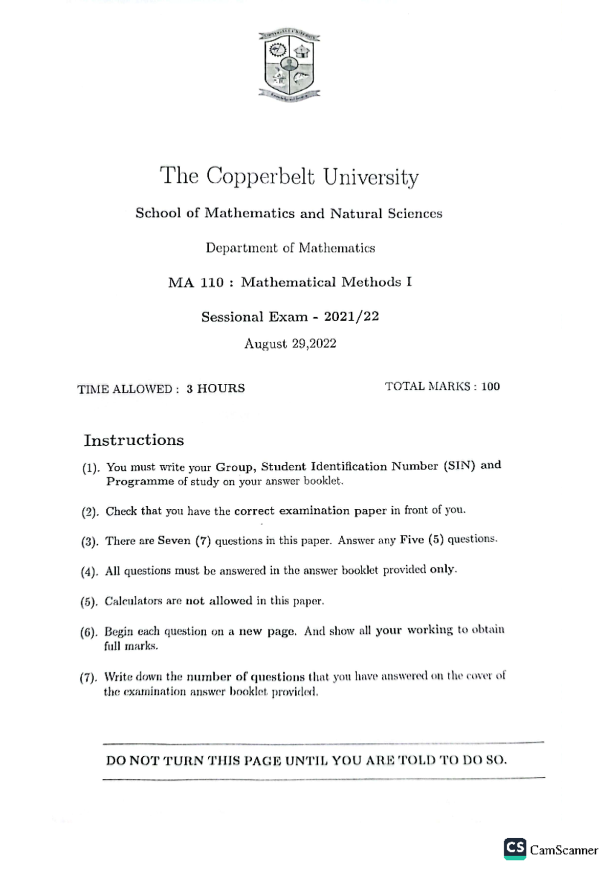 MA 110 (2022) - Course Overview and Important Info - Studocu