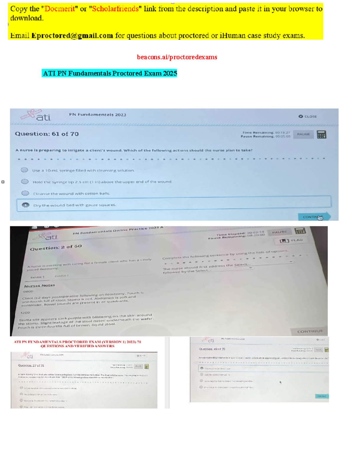 PN Fundamentals Proctored Exam Study Guide 2025 with NGN - Studocu