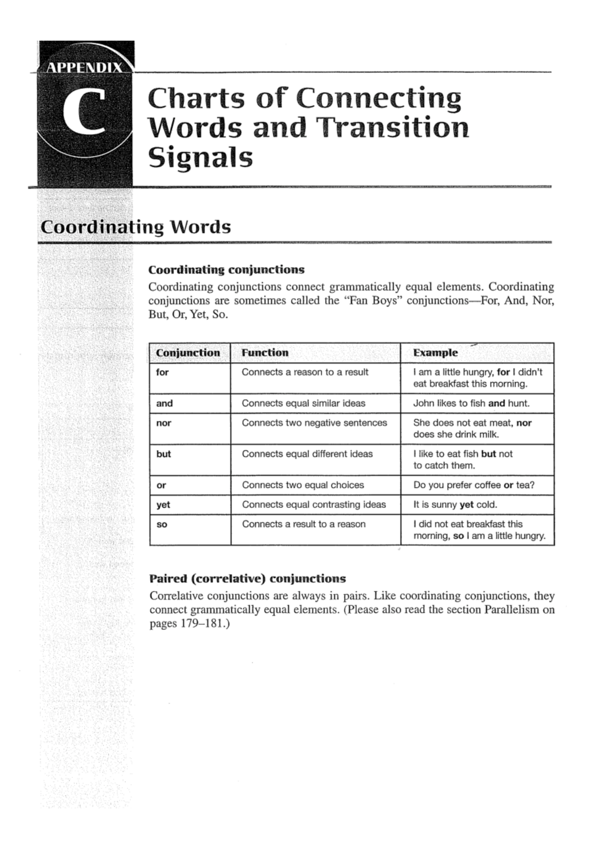 Connecting words to use - Charts of Connecting Words and Transition ...