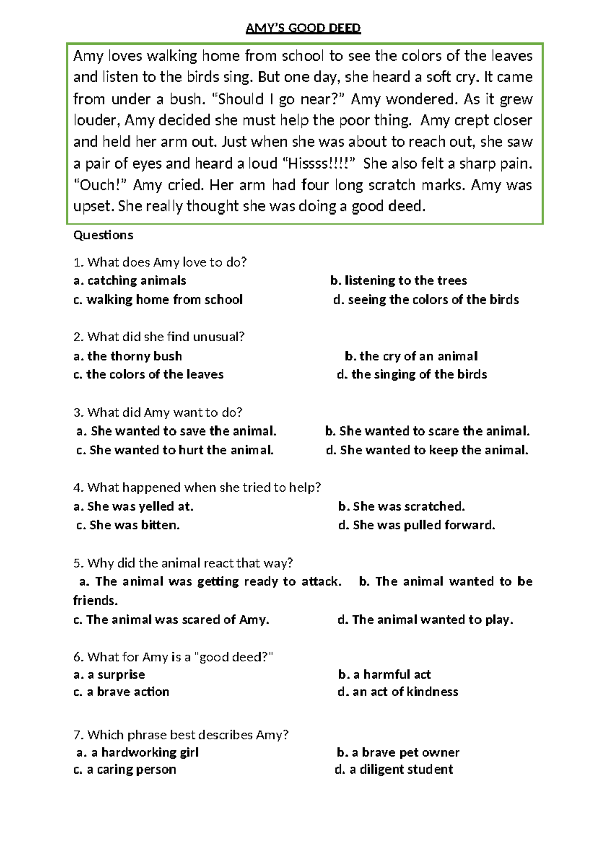 500386857-AMY - READING COMPREHENSION QUESTIONS - Studocu