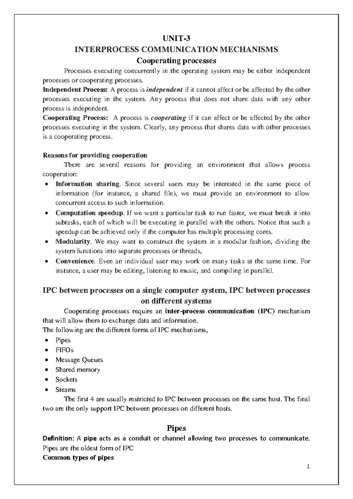 Operating System (OS) Interprocess Communication (IPC) Mechanisms ...