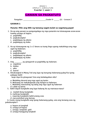 Activity sheet grade 5 AP Q1W1 - GRADE 5 ARALING PANLIPUNAN 5 Kwarter 1 ...