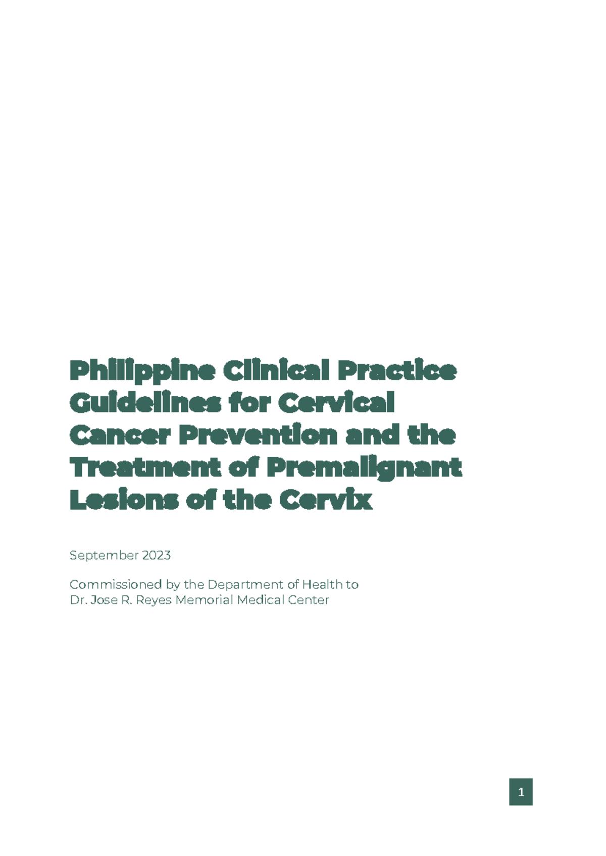 [CPG] Clinical Practice Guidelines for Cervical Cancer Prevention and ...