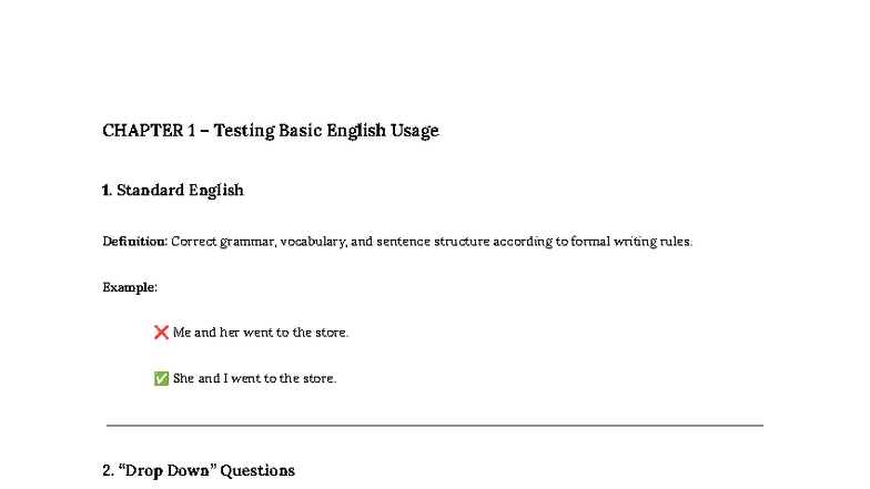RLA Notes: Chapter 1-5 English Usage & Comprehension Guide - Studocu
