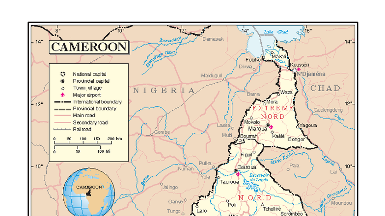 Cameroon Map No. 4227 Rev.2 - November 2015 Overview - Studocu