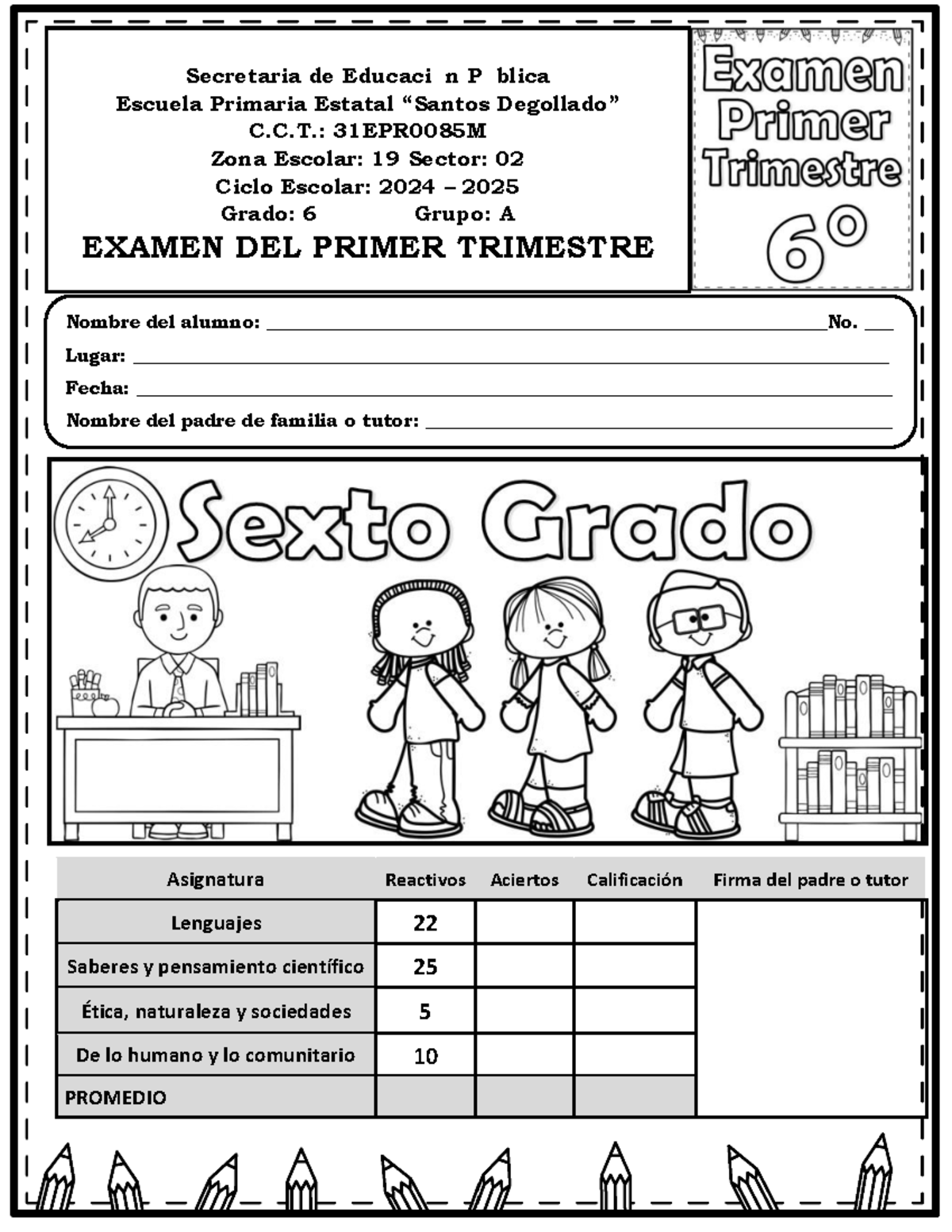 Examen 1er Trimestre de Lenguajes - C.C.T. 31EPR0085M - Studocu
