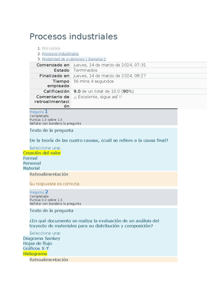 Examen semana #04 Gestión en procesos de negocio UTEL - Gestión en procesos de negocio 1. Mis ...
