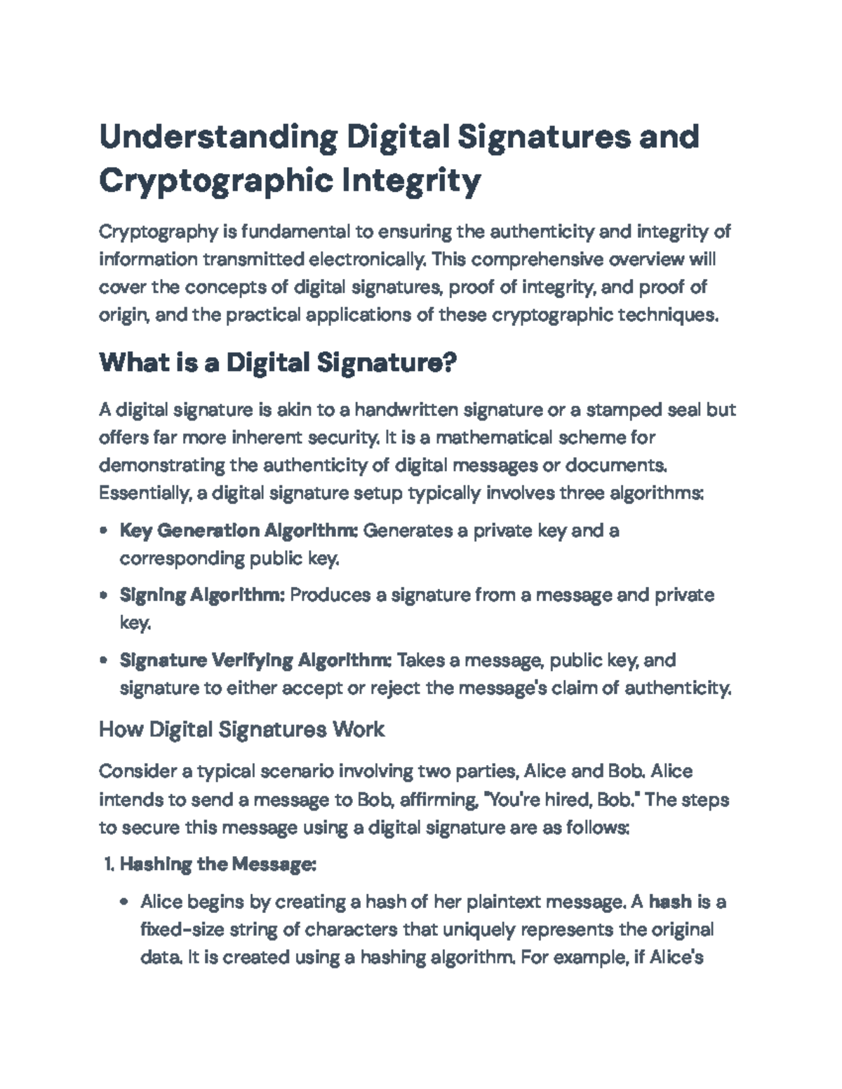 Understanding Digital Signatures and Cryptographic Integrity in Depth - Understanding Digital ...