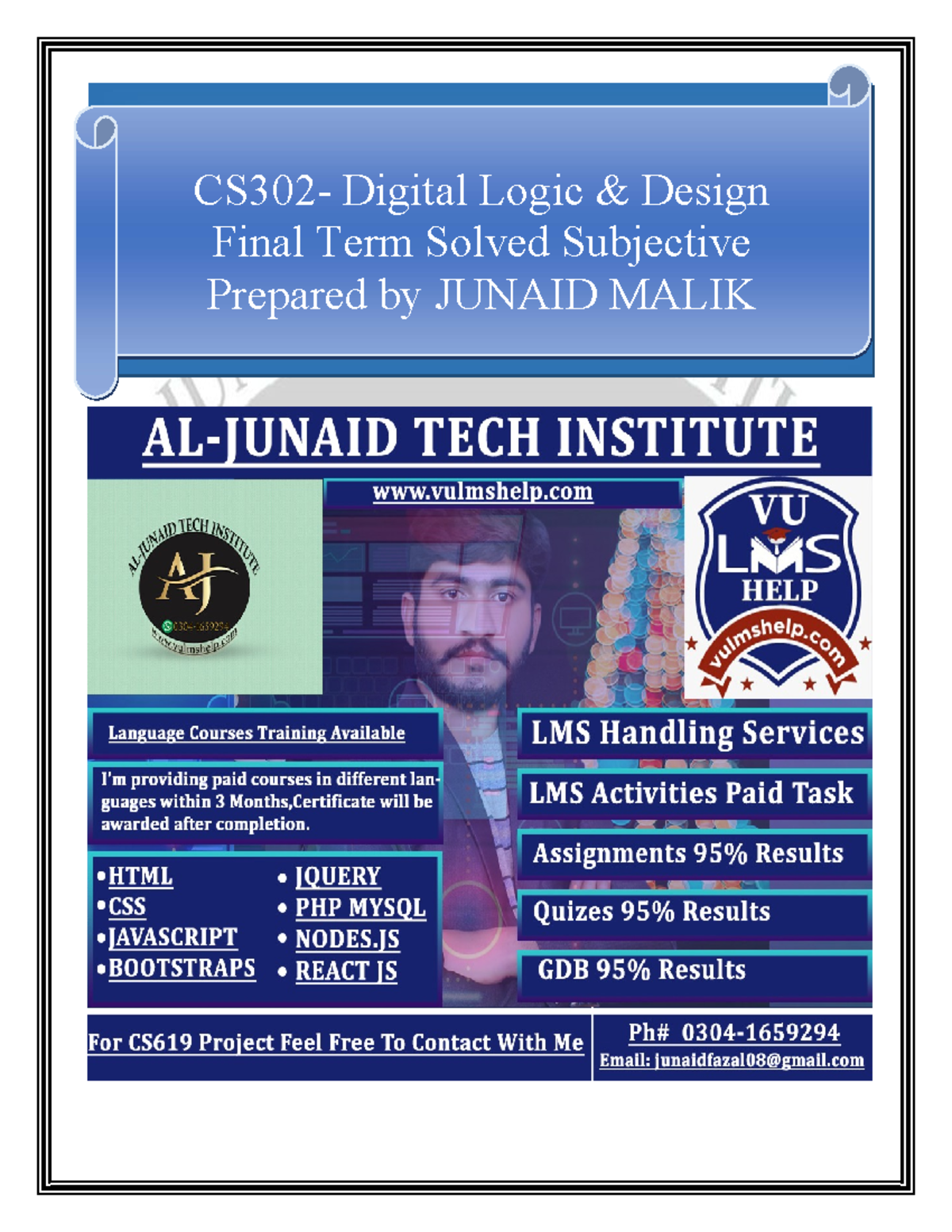 CS302 Final Term Solved Subjective By Junaid - CS302- Digital Logic ... CS302 Final Term Solved Subjective By Junaid - CS302- Digital Logic ...