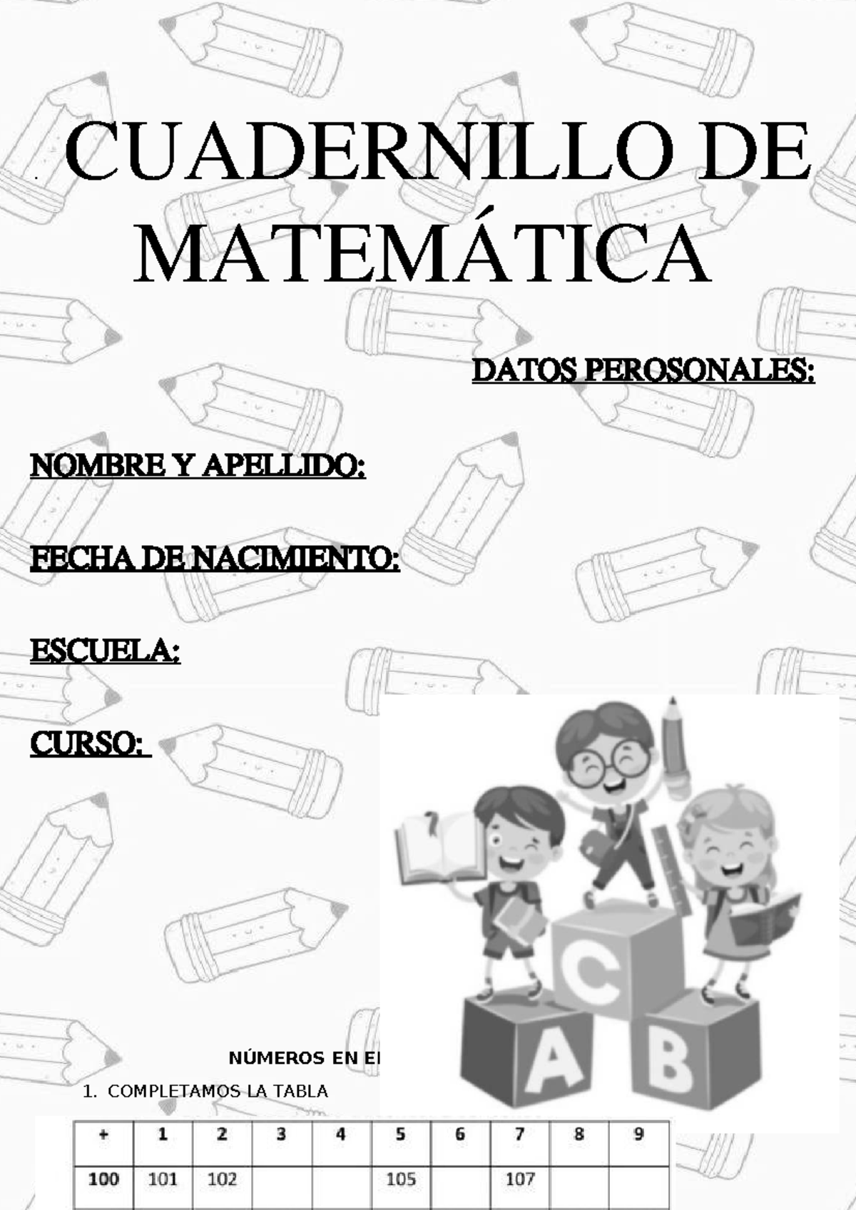 Cuadernillo de Matemática: Actividades del 100 al 150 para Estudiantes ...