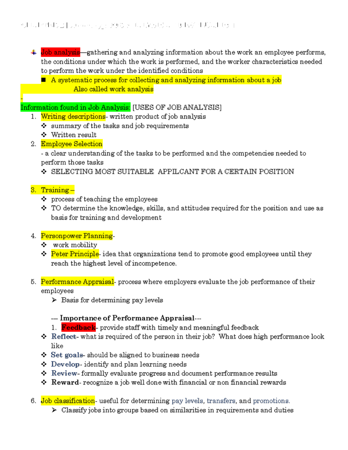 Chapter 2: Summary of Job Analysis in IO Psych for PSY 301 - Studocu
