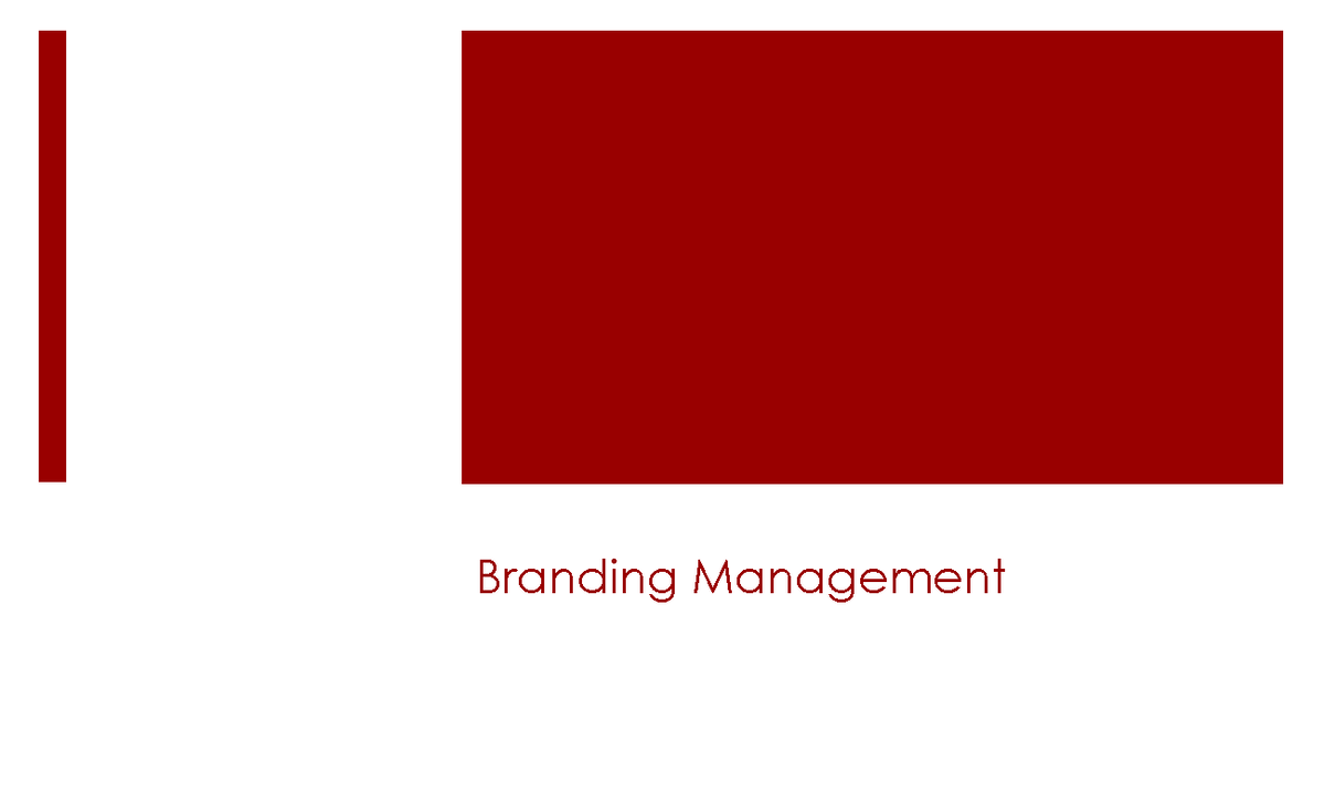 Branding Management: Understanding the Power of Brands - Studocu