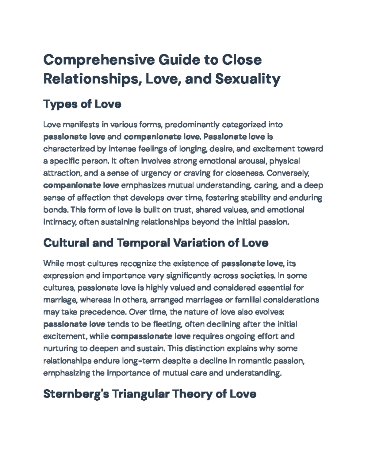 Comprehensive Study on Love, Relationships, and Sexuality Dynamics ...
