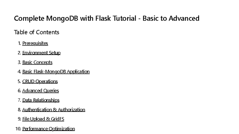 Complete MongoDB with Flask Tutorial (CS101) - From Basics to Advanced - Studocu