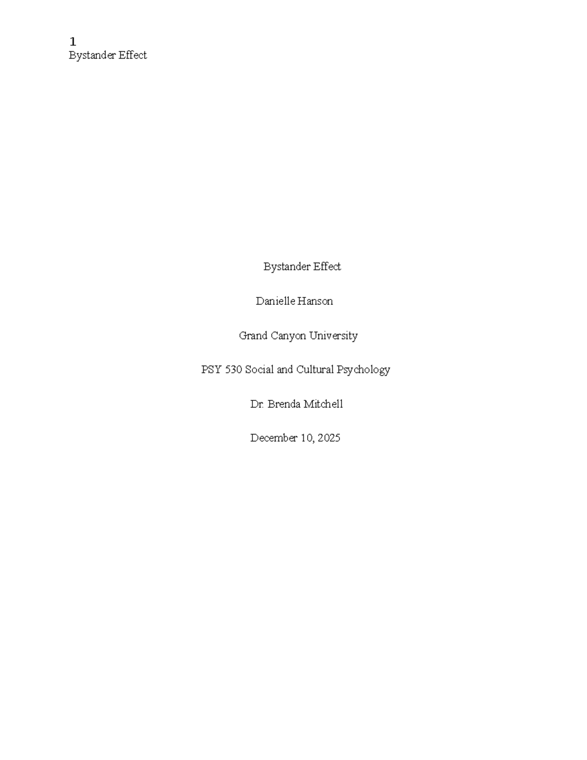 Bystander Effect: Understanding Why People Hesitate to Help (PSY 530 ...