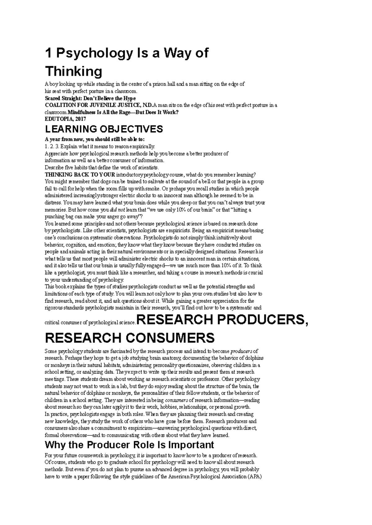 PSY 101: Understanding Psychology Through Research Methods and Empirical - Studocu
