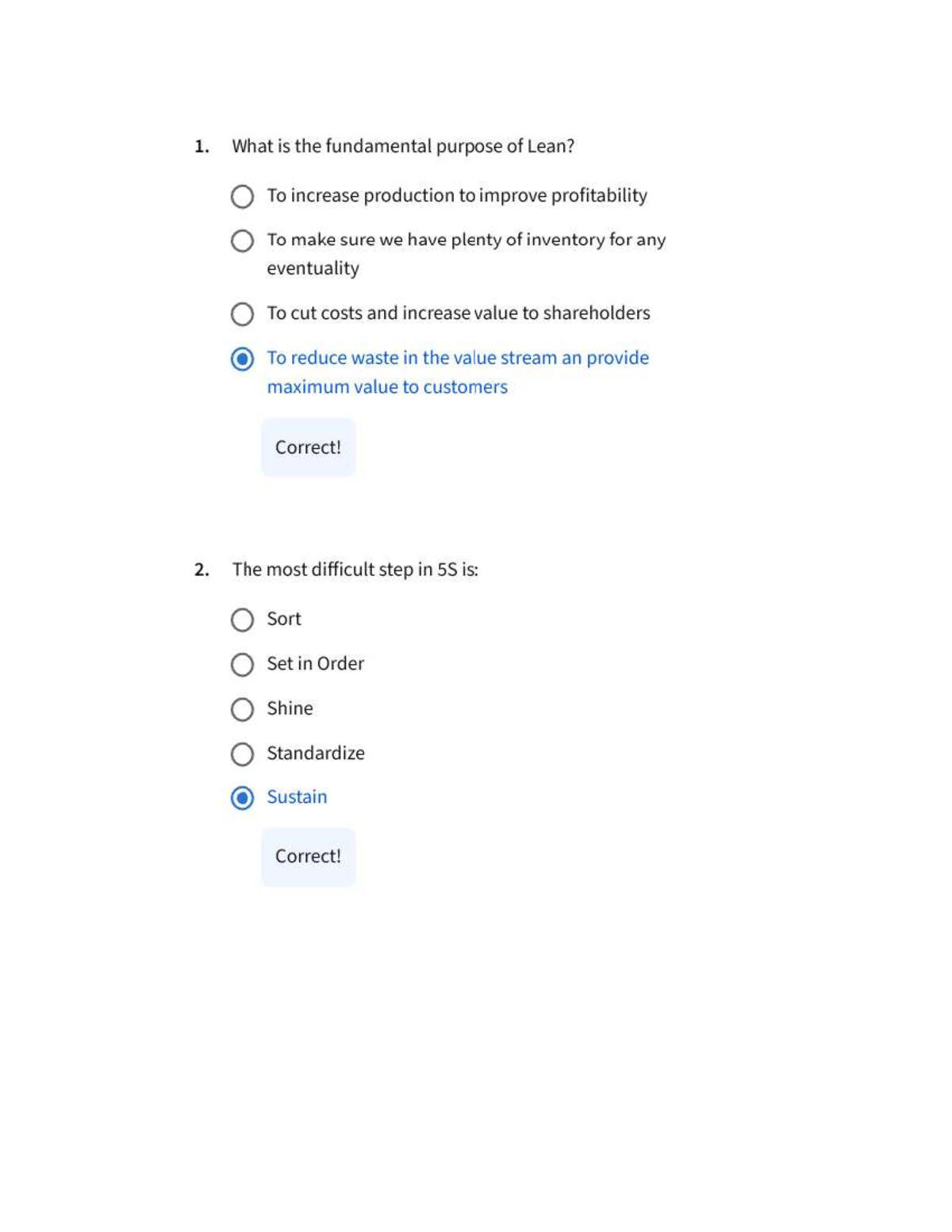 Lean Foundations and Principles Practice Quiz (Course Code: LFP 101 ...