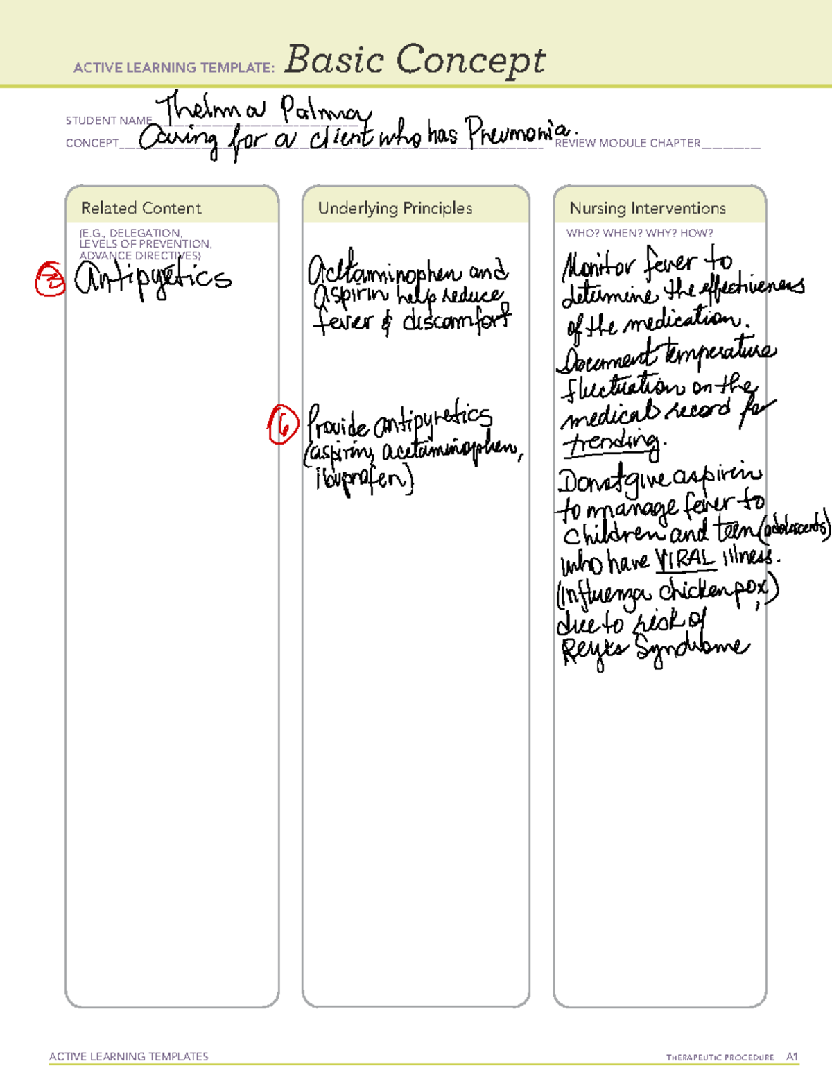 ACTIVE LEARNING TEMPLATE: Pneumonia Care Lab/Lecture Notes - Studocu