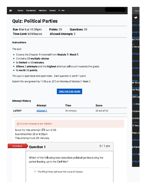 Quiz Elections and Campaigns GOVT220 American Government (B01) - Skip ...