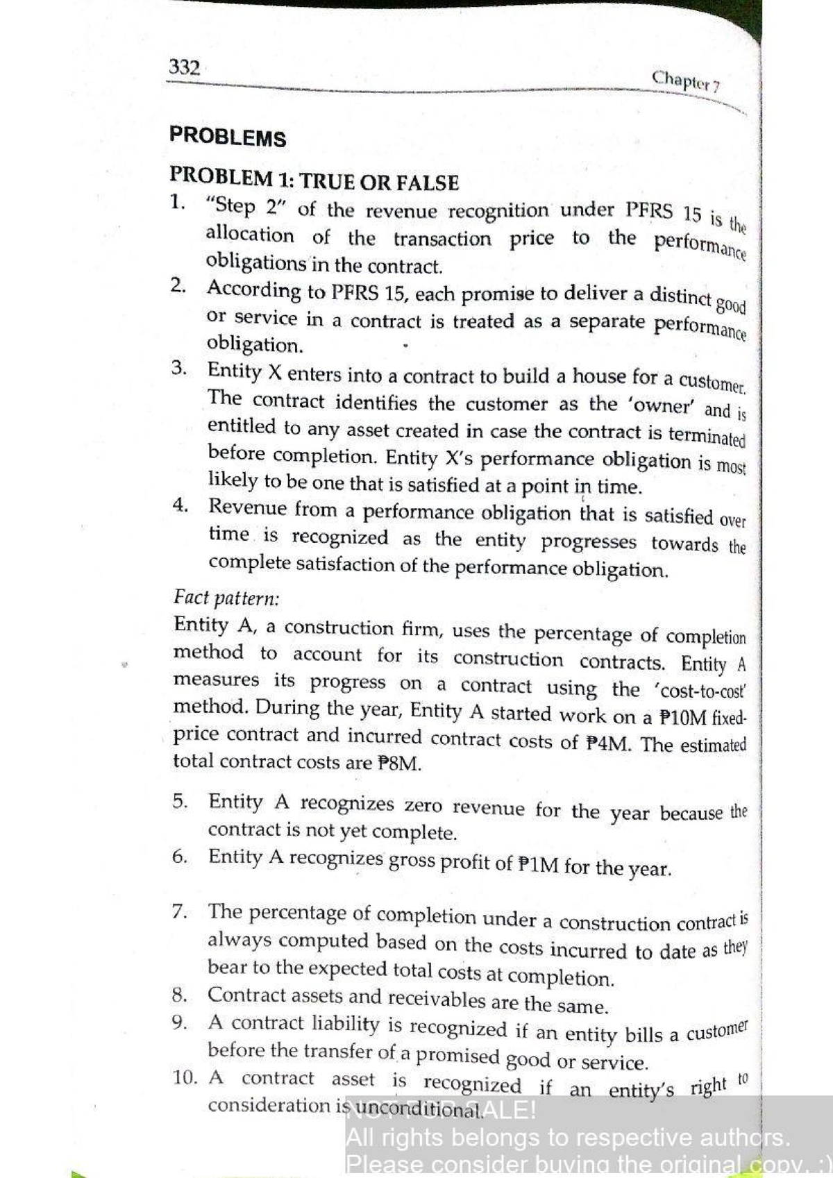 332 Chapter 7 Revenue Recognition Problems and Exercises - Studocu