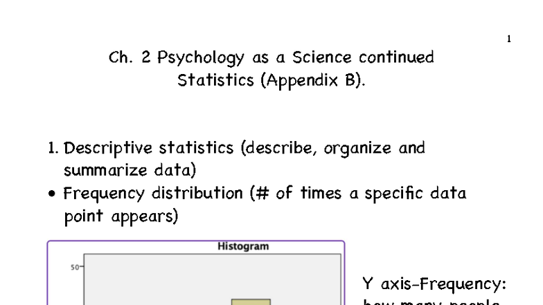 Psychology 101: Ch. 2 Statistics & Measures of Central Tendency - Studocu