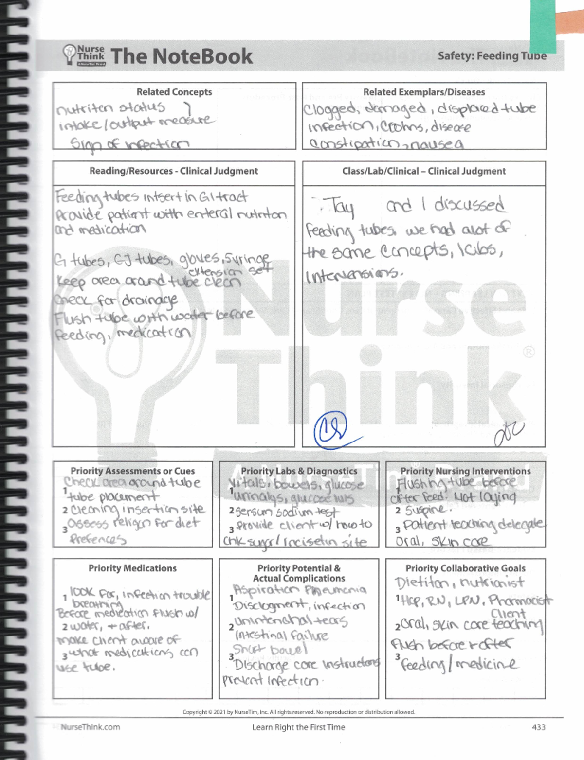 Nurse Think Week 4 - notes - SURG 2120 - Studocu