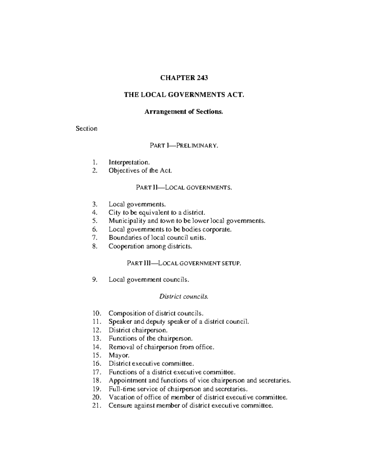 Local Governments Act: Comprehensive Overview of the Legislation - Studocu