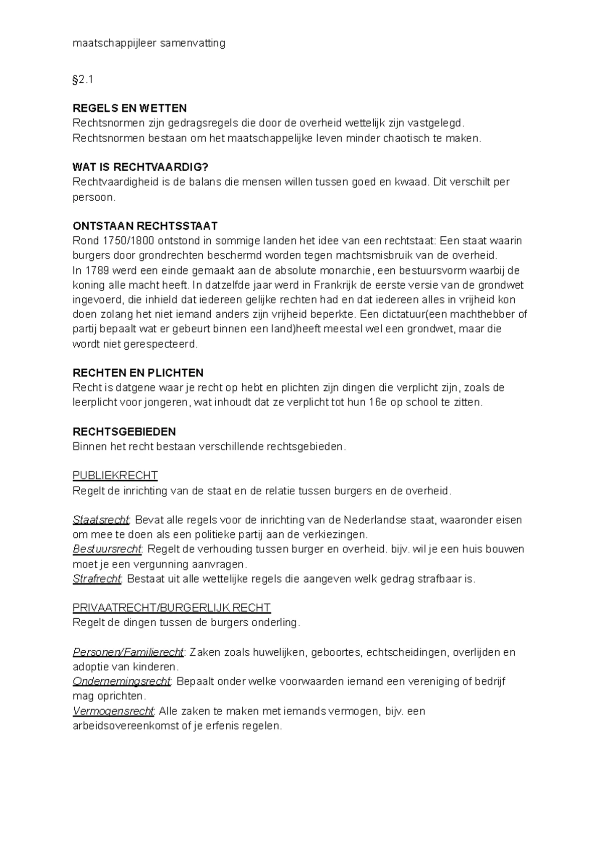 Maatschappijleer Hoofdstuk 4 - Samenvatting Pluriforme Samenleving - Studeersnel