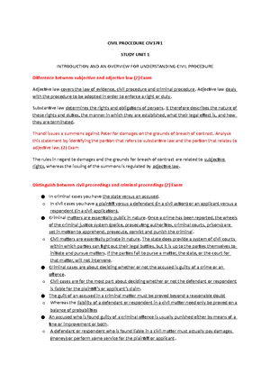 Civil Procedure notes - Civil Procedure Court Days- Exclude the first ...