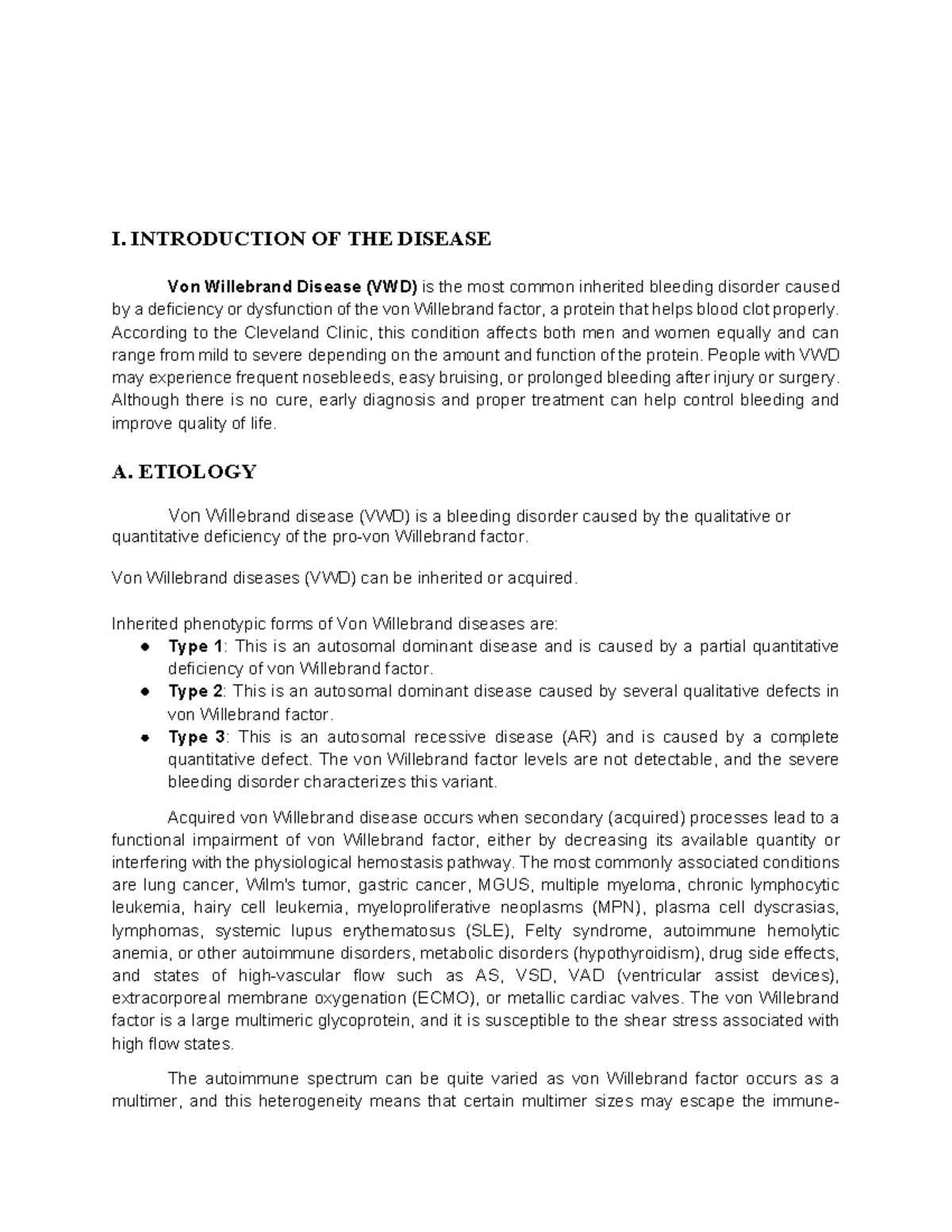 Hema- VWD & ITP: Comparative Analysis of Von Willebrand Disease and ITP ...