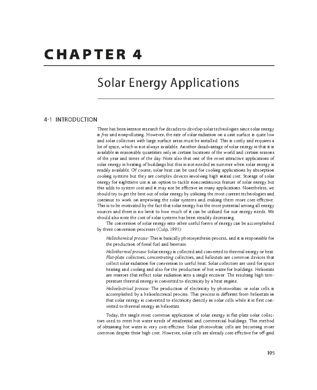 CHAPTER 4: Solar Energy Applications Overview and Analysis - Studocu