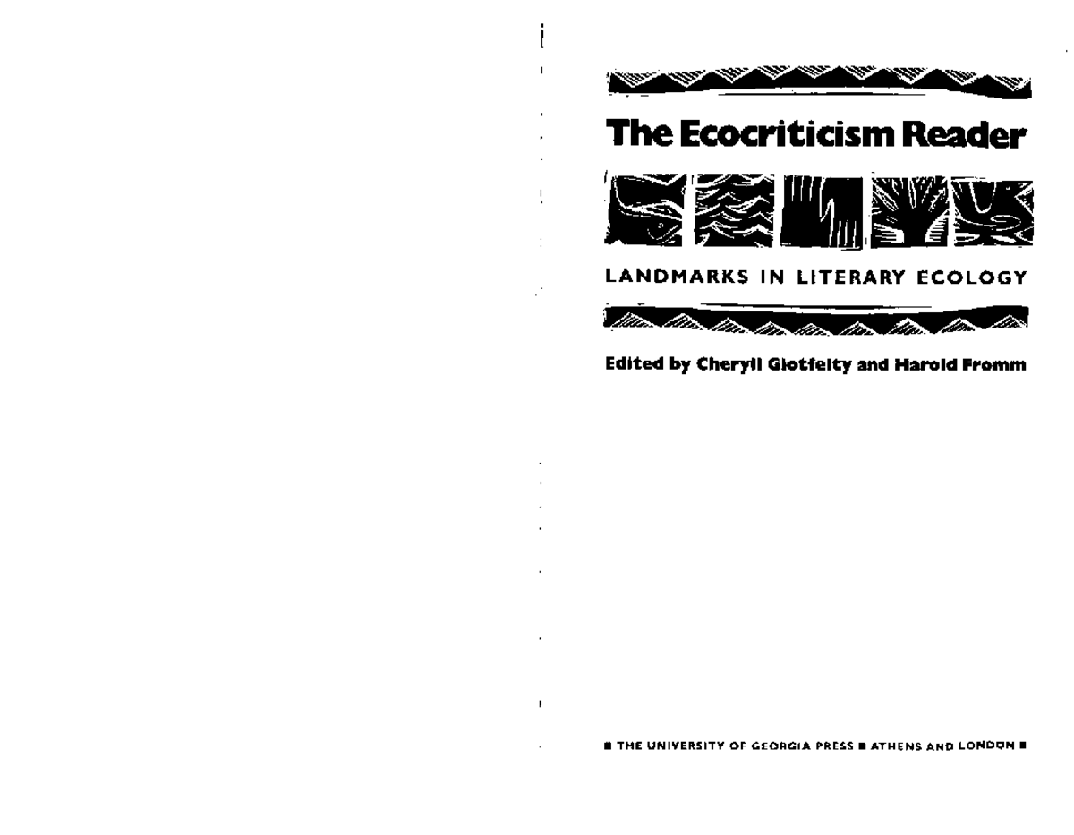 The Ecocriticism Reader: Key Insights on Literary Ecology and ...