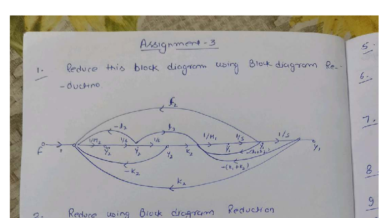 Assignment 3: Block Diagram Reduction & Control System Analysis - Studocu